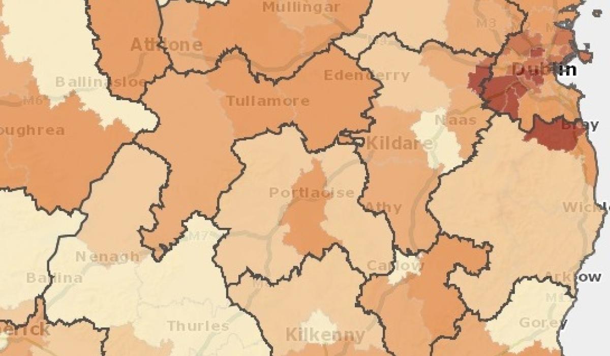 COVID-19 map shows Portlaoise has highest rate in Laois and above ...