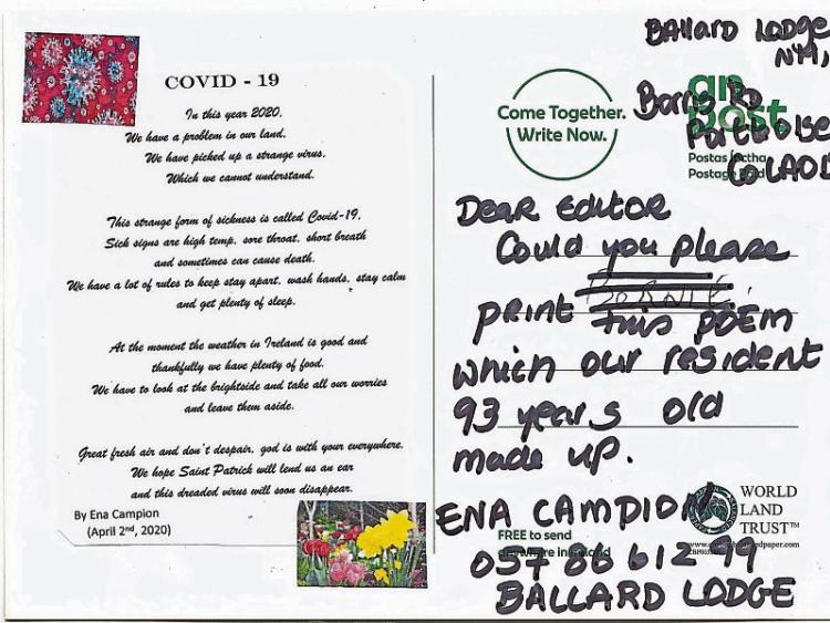 Covid-19 - a poem by Ena Campion - Leinster Express