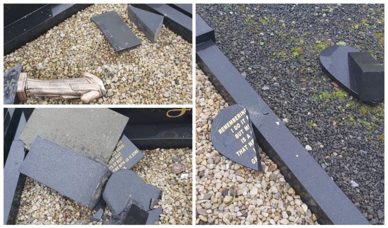 Families 'devastated' in Laois as gravestones smashed at Portlaoise ...