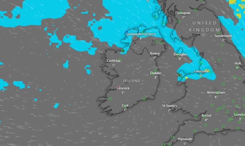 LIVE: Track the snow as it heads towards Ireland amid severe weather ...