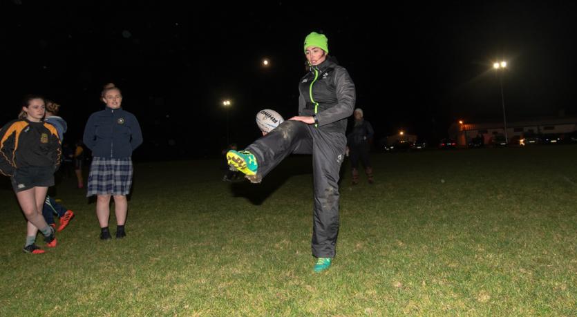 PICTURES - Irish rugby legend Nora Stapleton visits Portarlington RFC ...