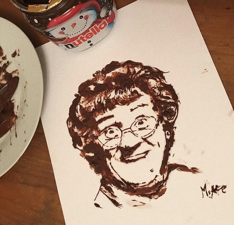 Laois artist Mike Gibson is now creating portraits using Nutella ...