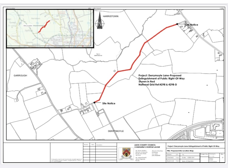 Laois public Right of Way to be extinguished - Ireland Live
