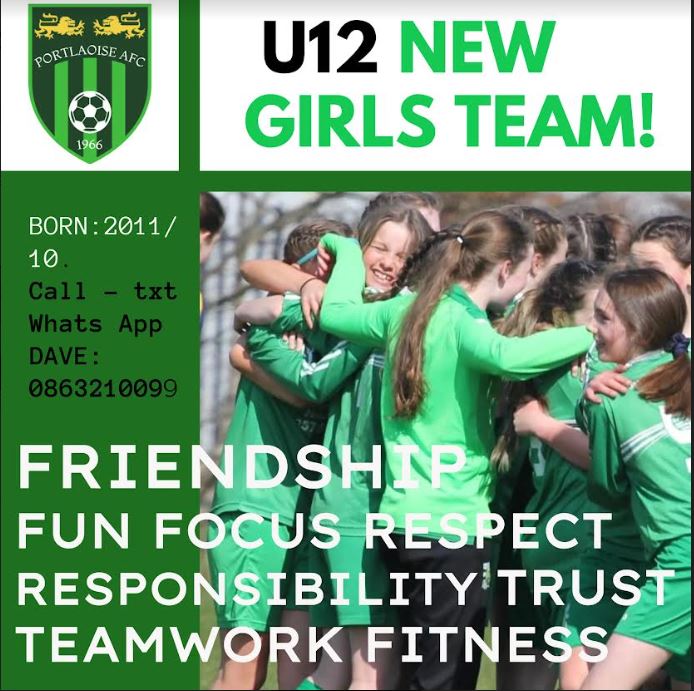 Portlaoise FC looking for new u12 girls players - Laois Live