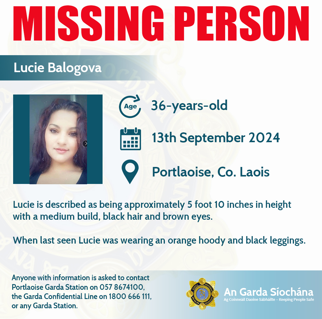 Gardaí issue appeal over missing Laois woman - Kildare Now